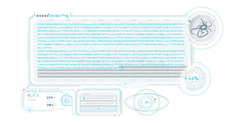 Scientific Research Data Processing Interface. Stock Vector ...