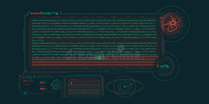 Scientific Research Data Processing Interface. Stock Illustration ...
