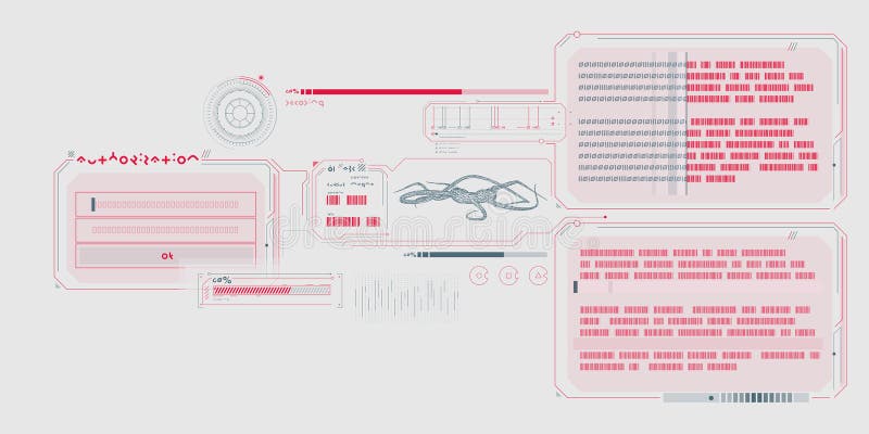Scientific Research Data Processing Interface. Stock Vector ...