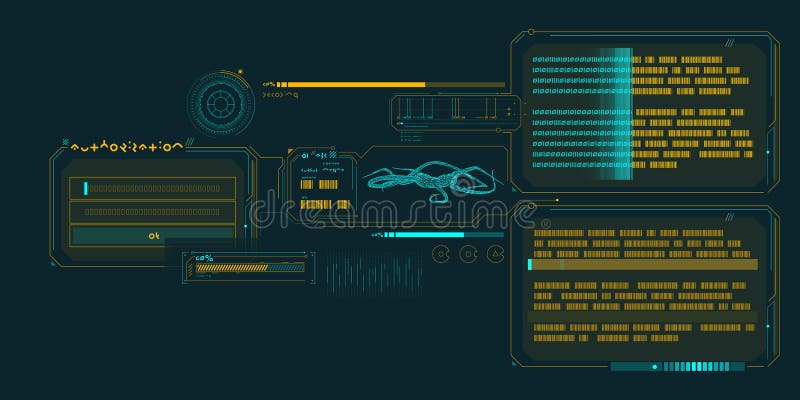 Scientific Research Data Processing Interface. Stock Vector ...