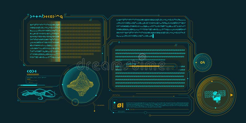 Scientific Research Data Processing Interface. Stock Vector ...