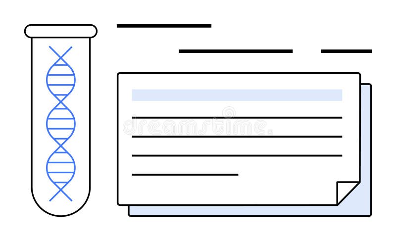 Scientific Research Document with DNA Strand and Notes for Laboratory ...
