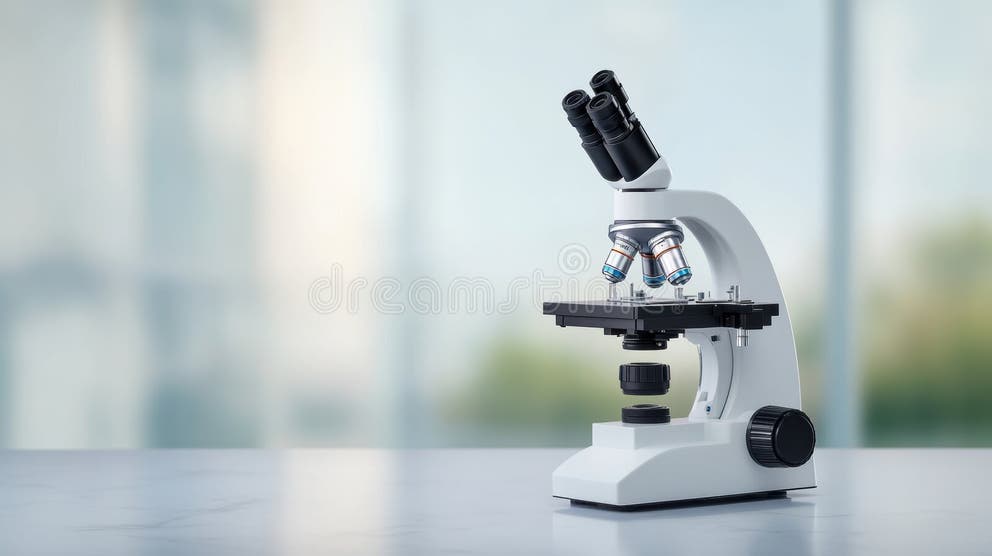 Scientific Research Focus, Microscope and Lab Tools on High-tech ...