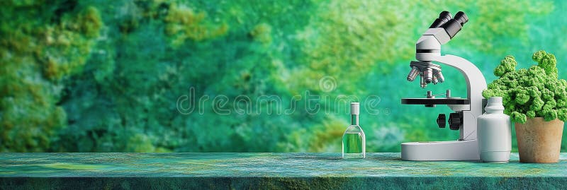 Scientific Research in Nature Microscope Plant Vial Lab Nature ...