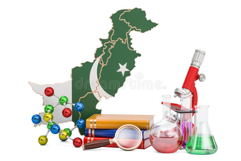 Scientific Research in Pakistan Concept, 3D Rendering Stock ...
