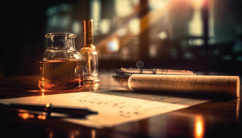 Scientific Research on Paper, Analyzing Liquid Formula with Equipment ...