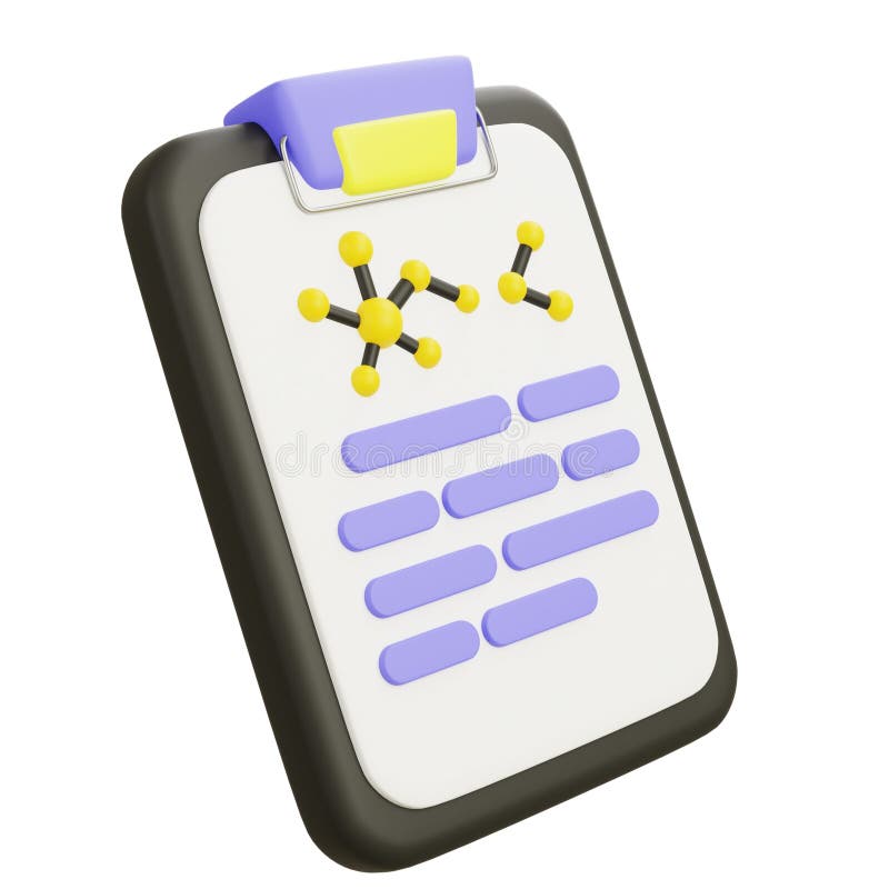 Scientific Research Paper with Molecule Diagrams Stock Photo ...