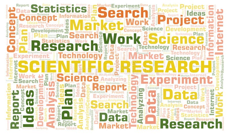 Scientific Research Word Cloud Stock Illustration - Illustration of ...