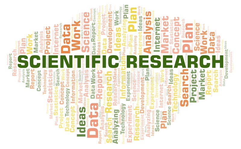 Scientific Research Word Cloud Stock Illustration - Illustration of ...