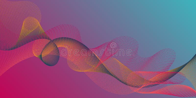 Scientific Researches Dynamic Curves Web Trendy Background. Stock ...
