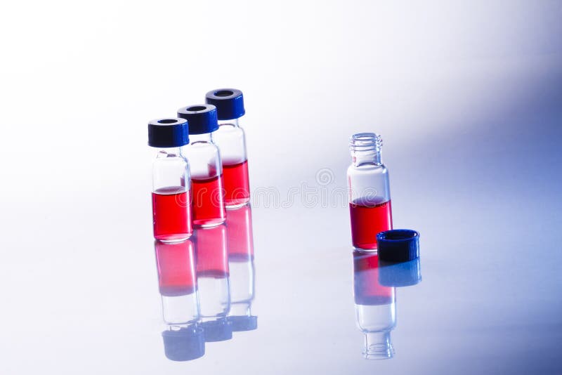 Scientific sample bottles stock photo. Image of color - 27410604