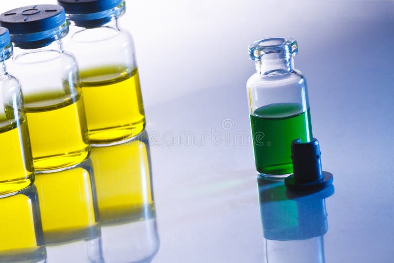 Scientific sample bottles stock photo. Image of analyze - 27410648
