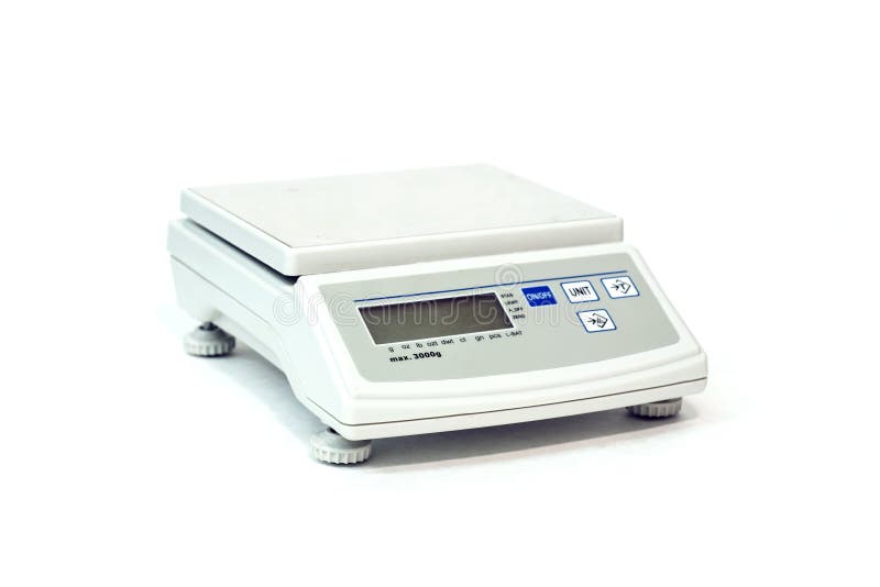 Scientific Scale Isolated on White Stock Image - Image of scale ...