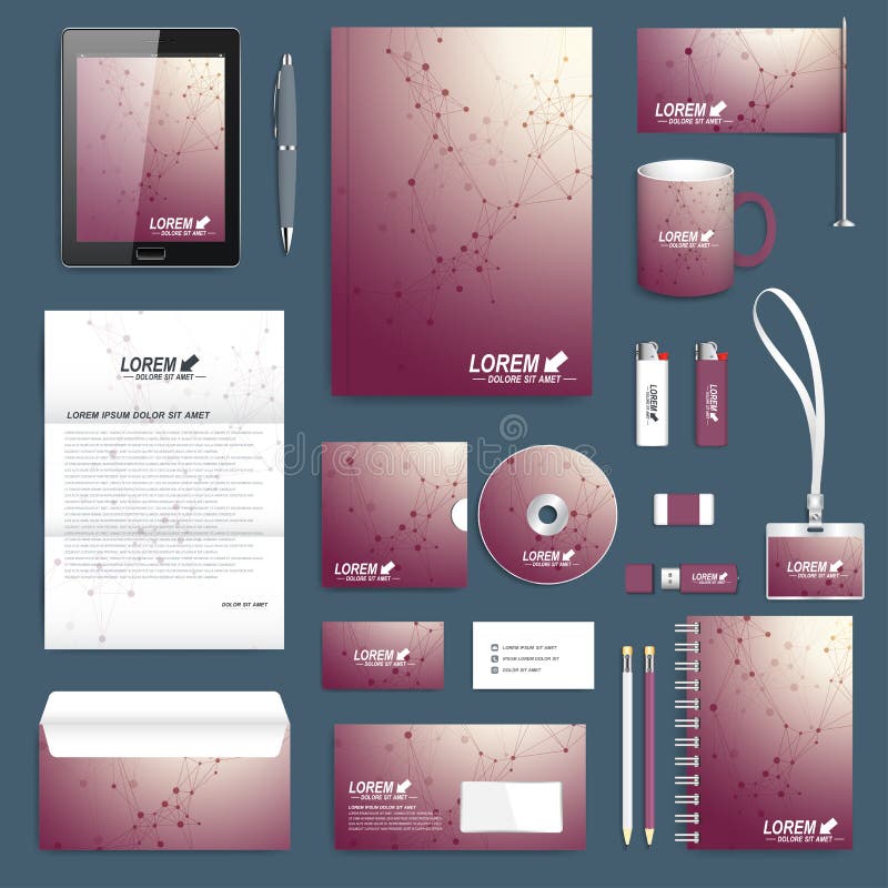 Scientific Set of Vector Corporate Identity Template. Modern Stationery ...