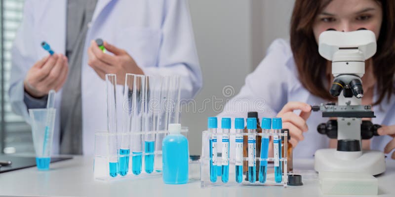 Scientific Team Engaged in Sample Testing for Innovative Laboratory ...