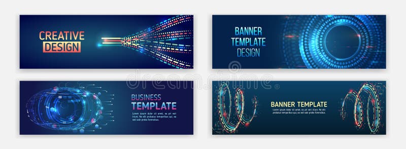 Scientific and Technical Concept. Modern Banner in Hi-tech Style Stock ...