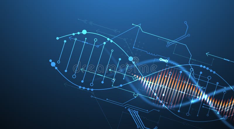 Scientific and Technological Background. Image of Dna Molecule with ...