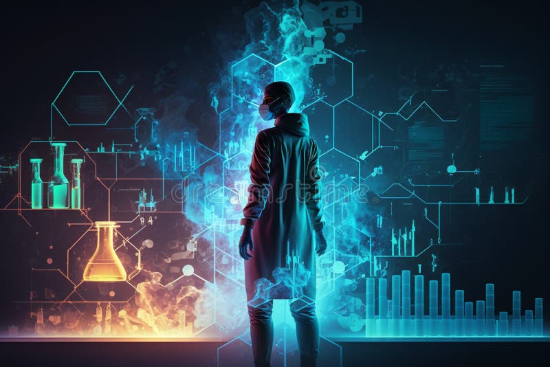 Scientific Technology. Created with Generative Ai Technology Stock ...