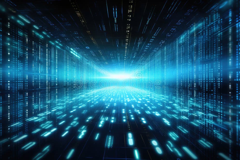 Scientific Technology Data of Binary Code Transmission and Network of Connectivity Concept with ...