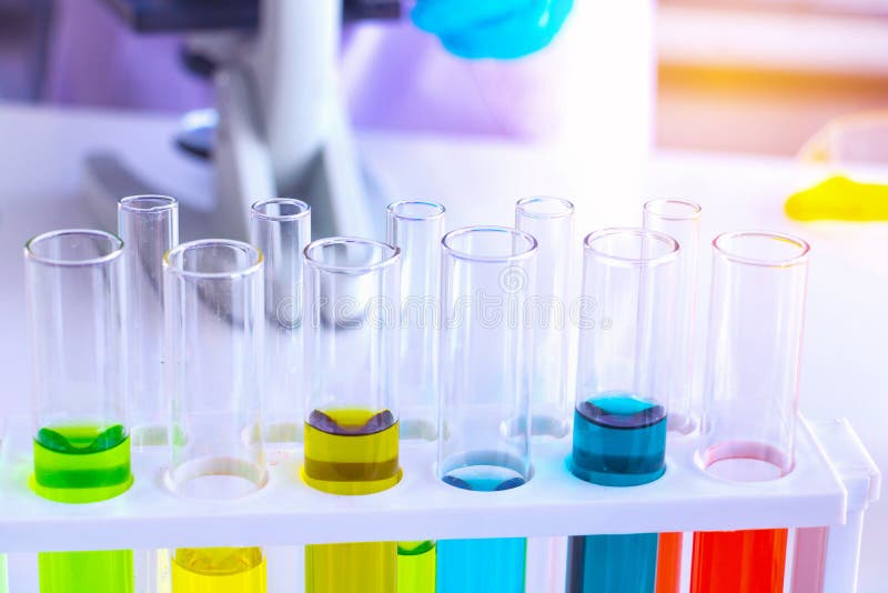 Scientific Test Tube Simulations in the Lab Stock Photo - Image of ...