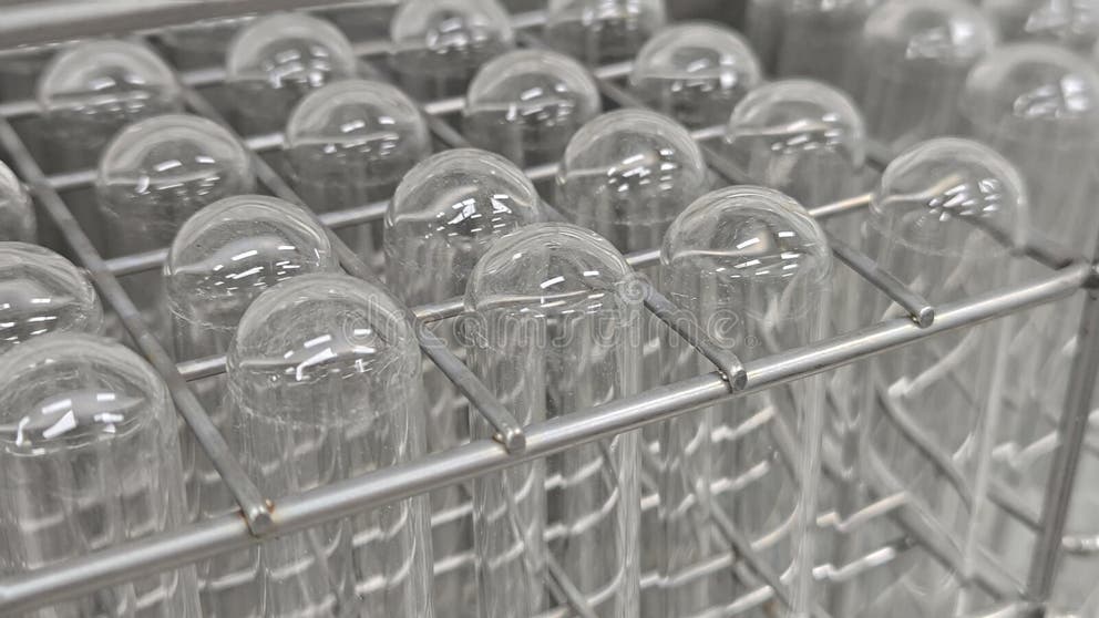 Scientific Test Tubes in Storage. Science Experiment Concept Stock ...