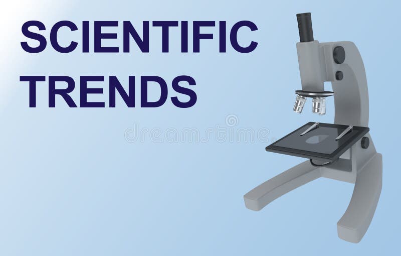 SCIENTIFIC TRENDS concept stock illustration. Illustration of flask ...