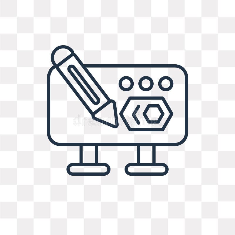 Scientific Vector Icon Isolated on Transparent Background, Linear ...