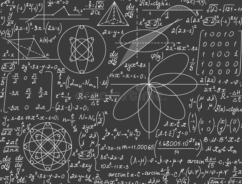 Scientific Math Vector Seamless Pattern with Equations, Formulas and ... Scientific Math Vector Seamless Pattern with Equations, Formulas and ...