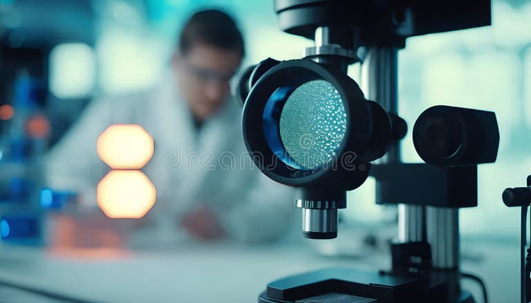 Scientific Vision: Microscope Lens in Modern Laboratory Stock ...