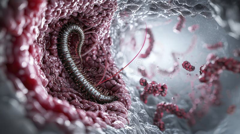 Scientific Visualization of Taenia Saginata Lifecycle Detailed View in ...