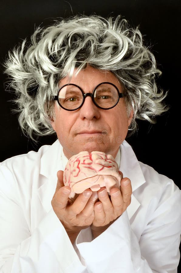 Scientifique fou photo stock. Image du employé, intellectuel - 2990544