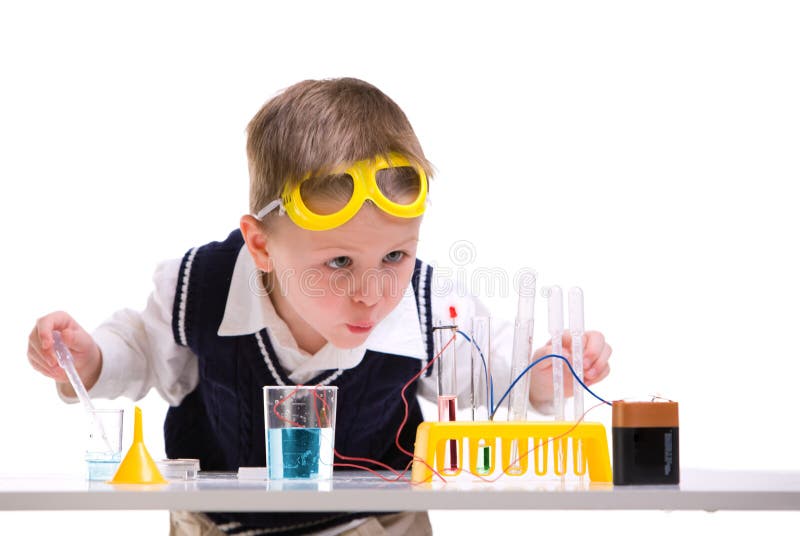 Scientifique fou photo stock. Image du matériel, chimie - 8317540