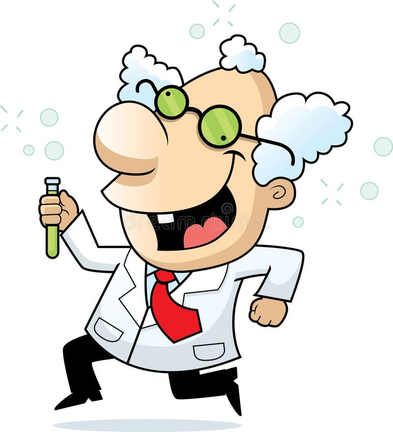 Scientifique fou illustration de vecteur. Illustration du ...
