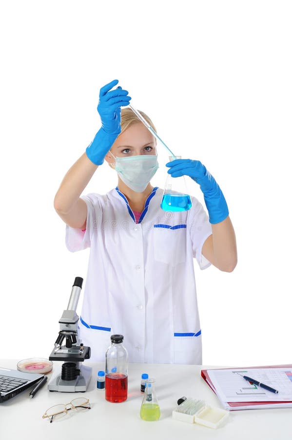Scientist Carrying Lab Bottles Stock Photo - Image of biochemist ...