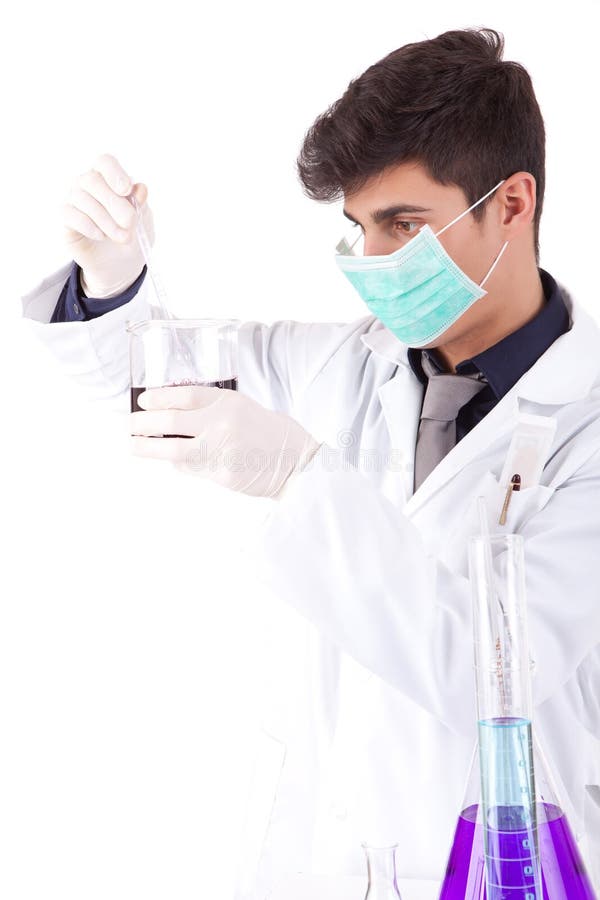 Scientist Carrying Lab Bottles Stock Photo - Image of biochemist ...