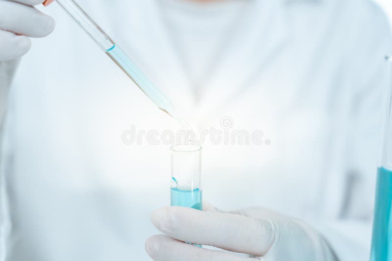 Scientist Analyze Biochemical Samples in Advanced Scientific Laboratory ...