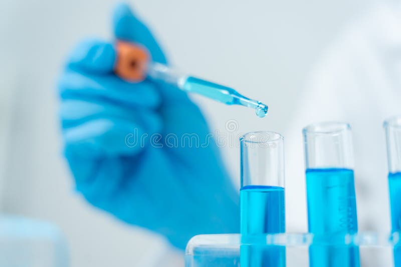 Scientist Analyze Biochemical Samples in Advanced Scientific Laboratory ...