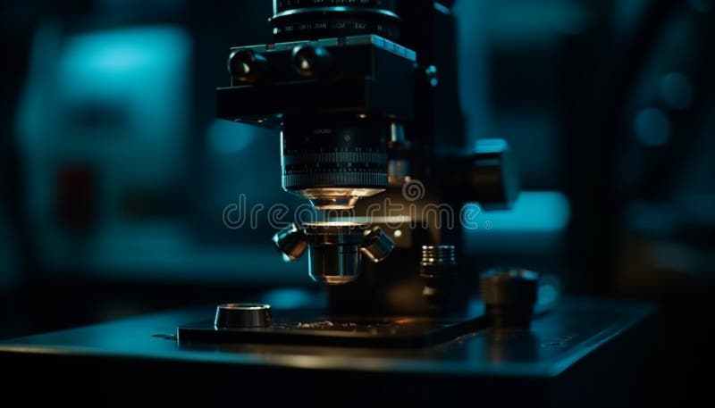 Scientist Analyzes Bacteria at High Magnification Visually Generated by ... Scientist Analyzes Bacteria at High Magnification Visually Generated by ...