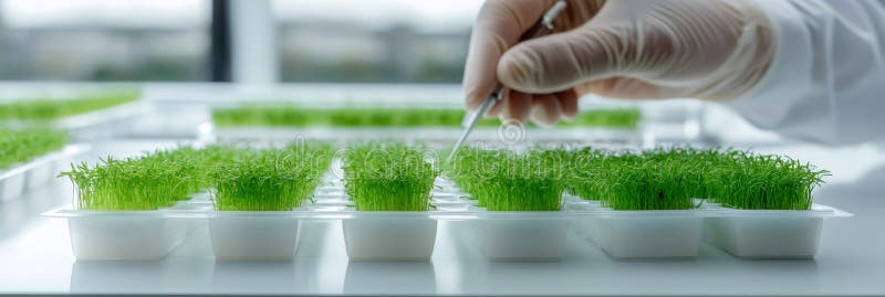 Scientist Analyzing Agricultural Samples in Laboratory Setting Stock ...