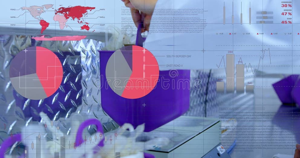 Scientist Analyzing Data with Charts and Graphs in Laboratory Setting ...
