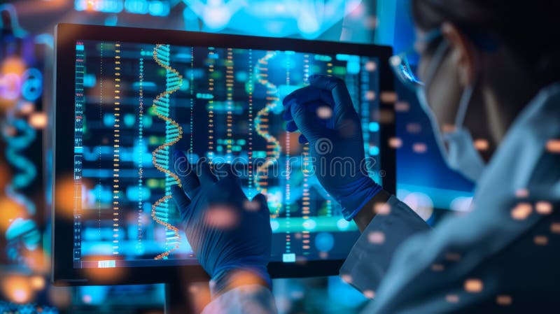 Scientist Analyzing Dna Sequences Ai Generated Stock Photos - Free ...