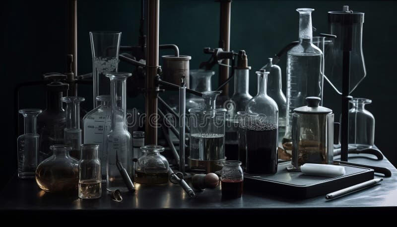 Scientist Analyzing Liquid in Laboratory Glassware Close Up Generated ...