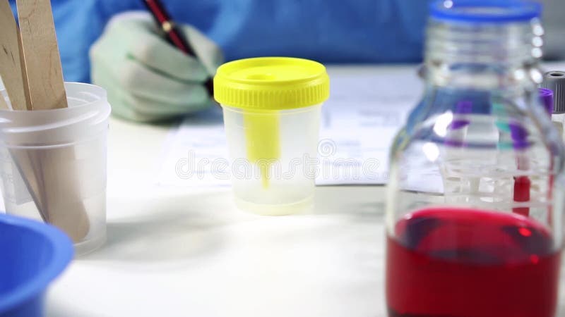 Scientist Analyzing Liquid Samples in a Laboratory Stock Video - Video ...