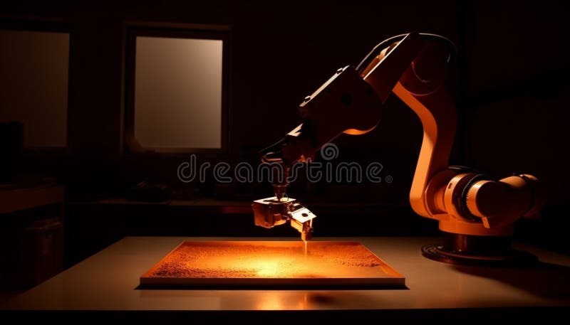 Scientist Analyzing Liquid Using Microscope in Dark Laboratory for ...