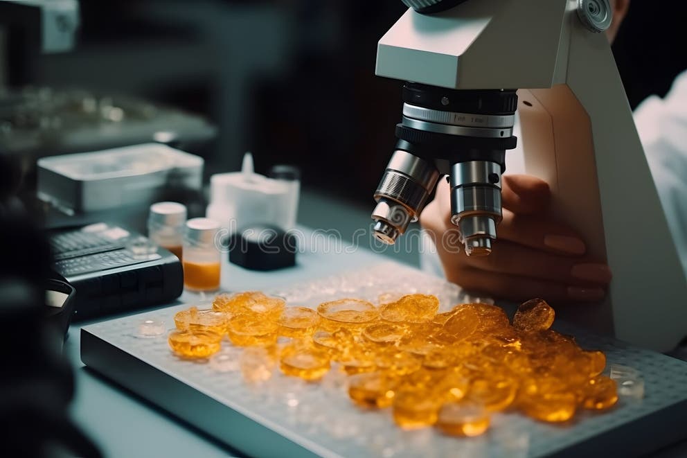 Scientist Analyzing the Testing Result from Citrus Jelly in Food ...
