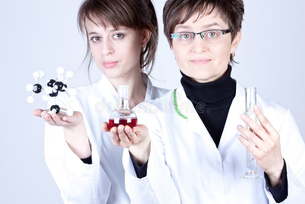 Scientist and Assistant in Lab Stock Image - Image of help, doctor ...