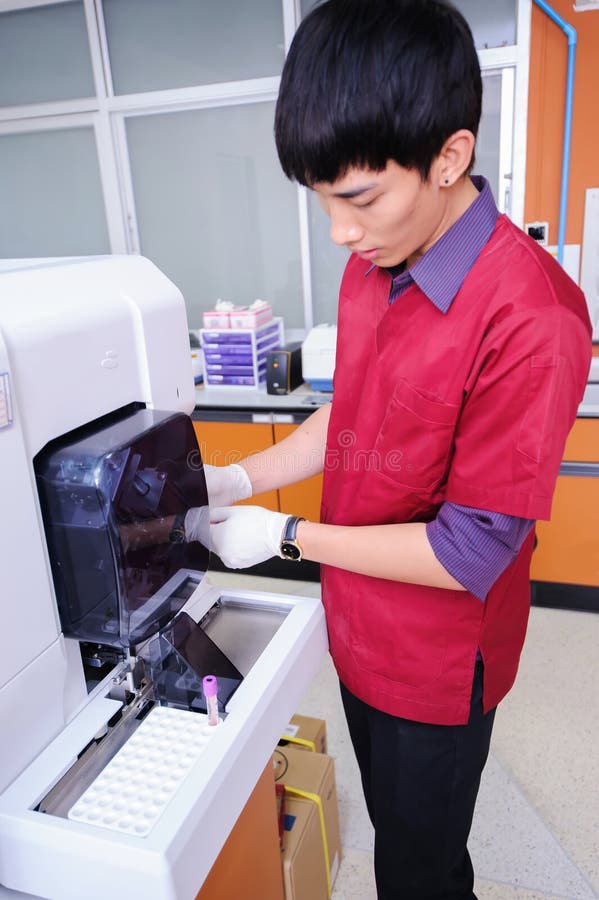 Scientist Assistant Working at Laboratory Stock Photo - Image of ...