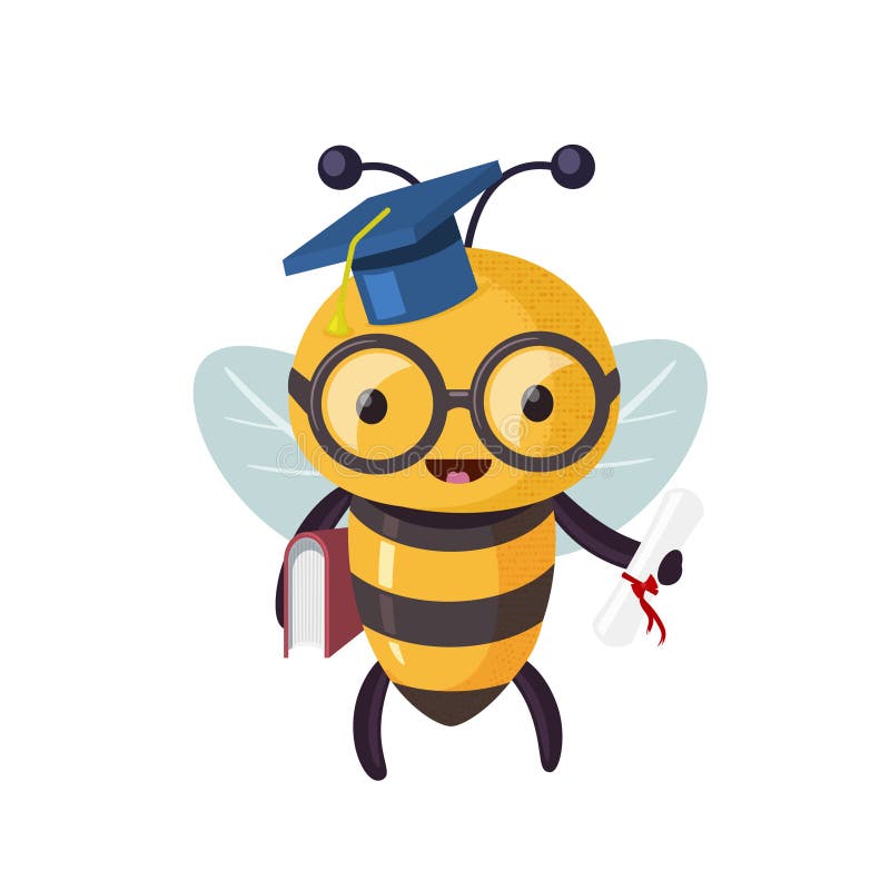 Bumblebee Graduate Mascot Stock Illustrations – 19 Bumblebee Graduate ...