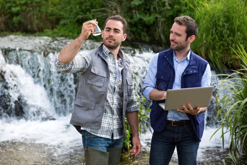 Scientist and Biologist Working Together on Water Analysis Stock Image ...