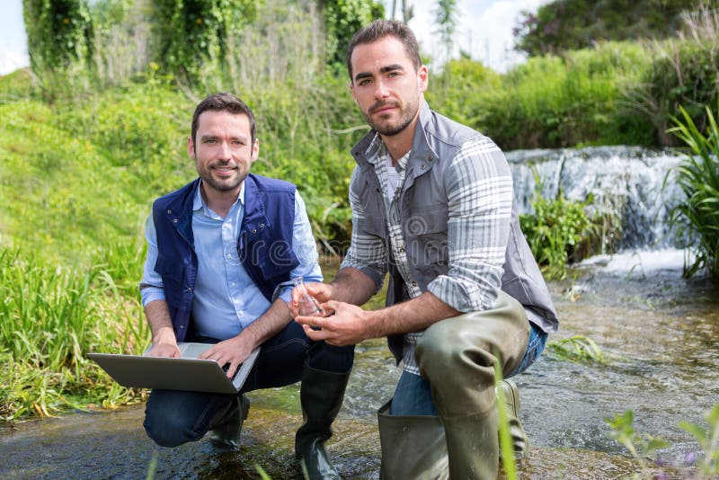 Scientist and Biologist Working Together on Water Analysis Stock Image ...